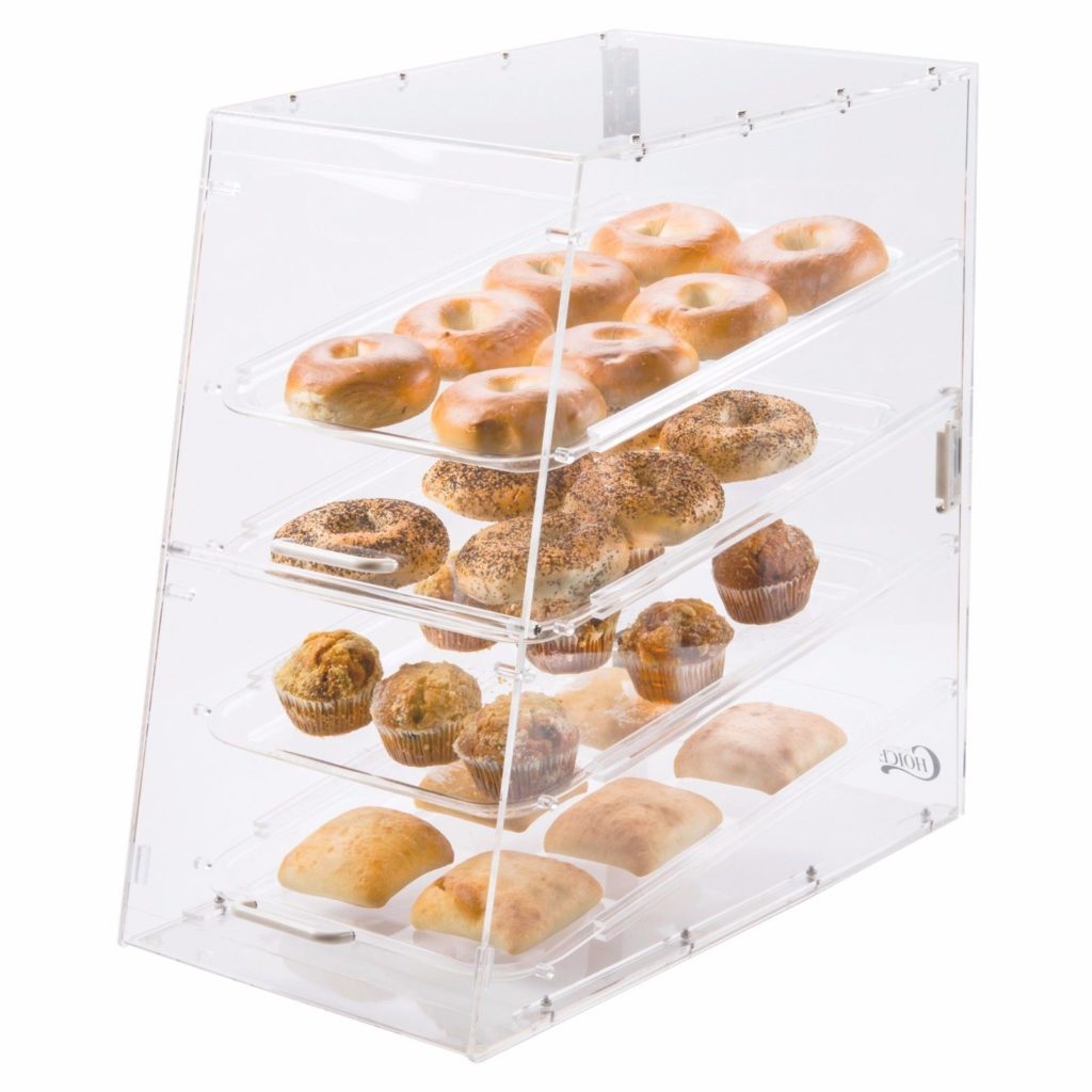 PASTRY BAKERY SELF SERVE DISPLAY CASE 4 TRAYS Front Rear Doors DELI ...